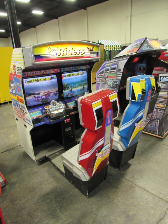 COOL RIDERS TWIN SITDOWN ARCADE GAME SEGA. Item is in used condition ...