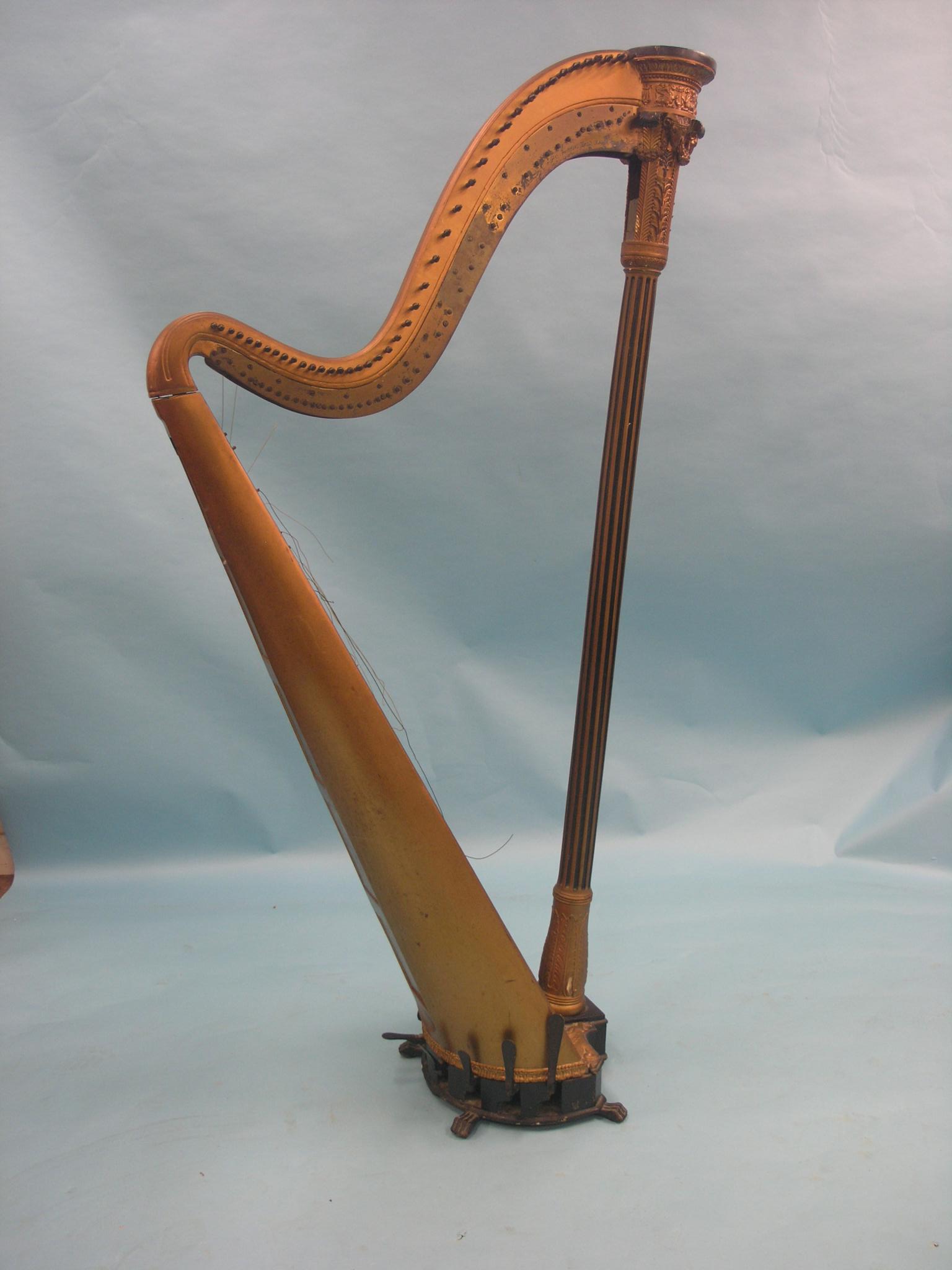 Sebastian Erard's Patent Harp, No. 742, Regency-period, single-action ...
