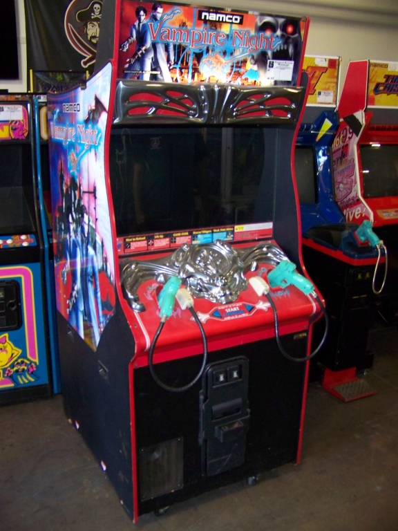 VAMPIRE NIGHT DEDICATED NAMCO ARCADE CABINET Item is in used condition ...