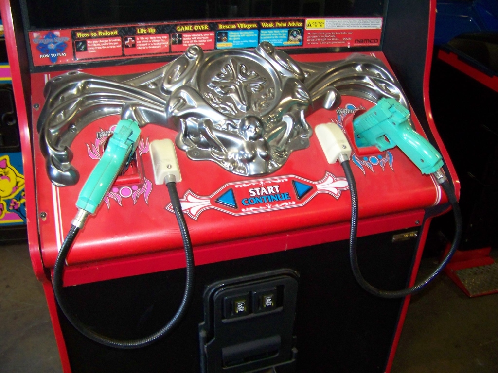 VAMPIRE NIGHT DEDICATED NAMCO ARCADE CABINET Item is in used condition ...