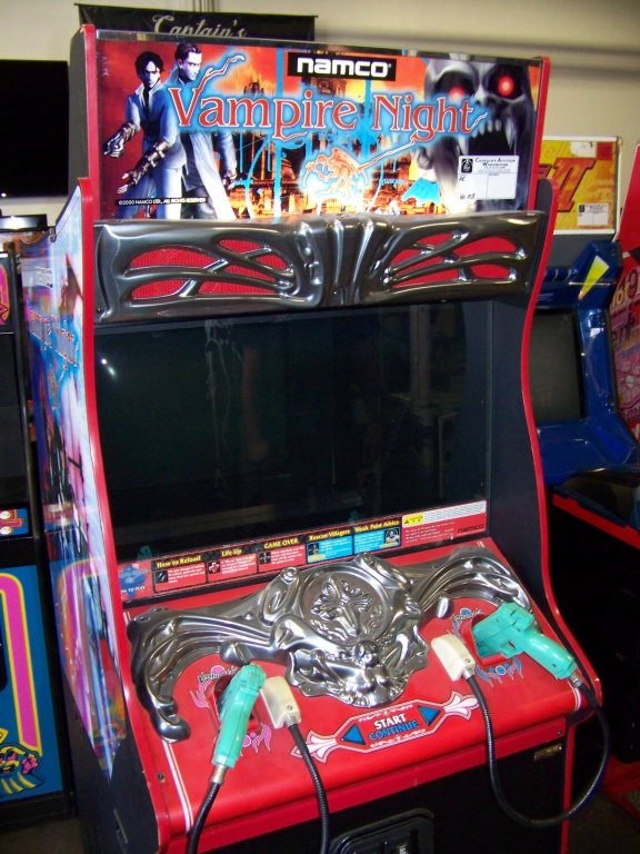 VAMPIRE NIGHT DEDICATED NAMCO ARCADE CABINET Item is in used condition ...