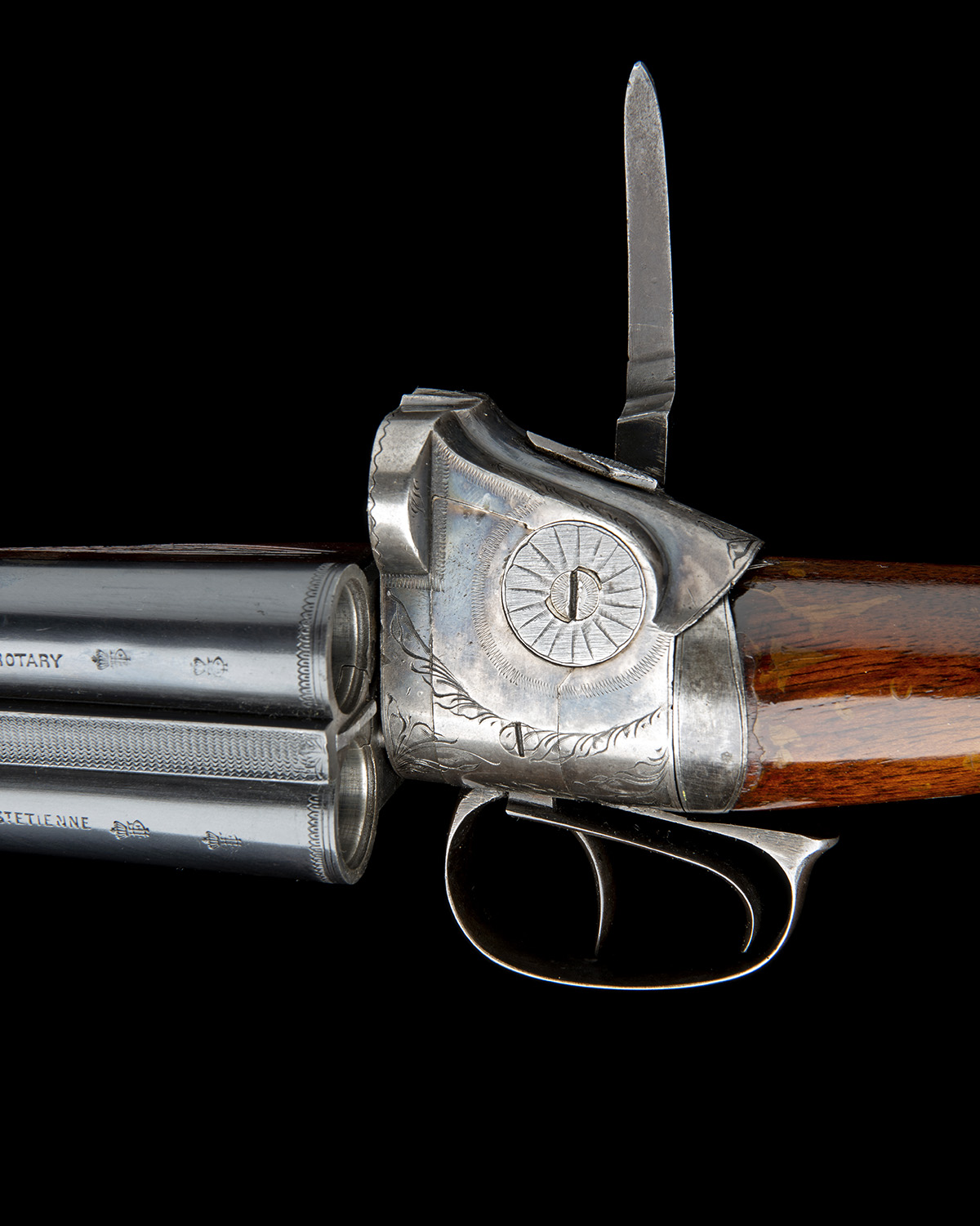 A RARE 20-BORE DARNE 1892 PATENT ROTARY-BREECH HAMMERLESS SHOTGUN ...