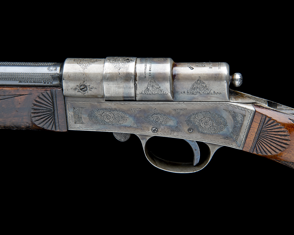 MANUFACTURE FRANCAIS D'ARMES ET CYCLESA RARE .22 TRIPLE-BARRELLED ...