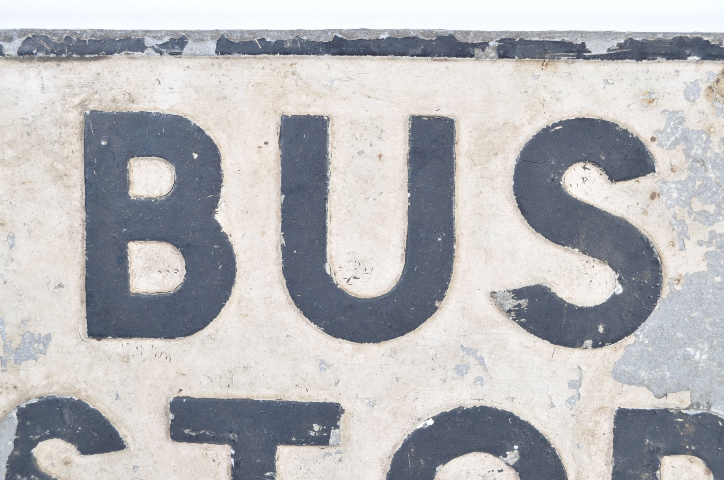 Bus Stop - a rare original vintage British cast iron ' Bus Stop ...