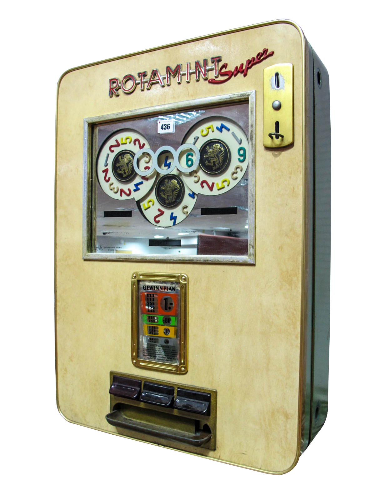 A Circa 1950's Rotamint Super Wall Mounting Slot Machine, (possibly ...