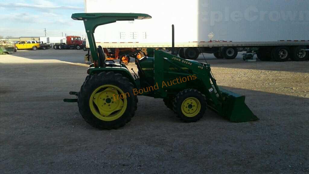 2003 John Deere 790 Tractor, John Deere 419 Front End Loader w/ Bucket ...