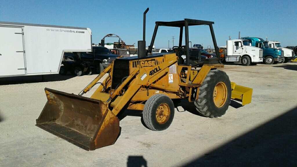 Case 480LL Construction King Skip Loader, 7Ft Box Blade, Front Tire ...