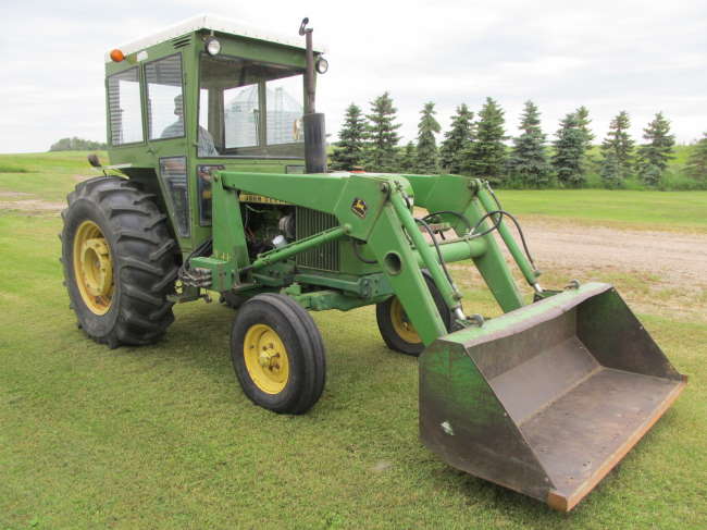 JOHN DEERE 2130 2WD TRACTOR & JOHN DEERE 146 FRONT END LOADER; 2 ...
