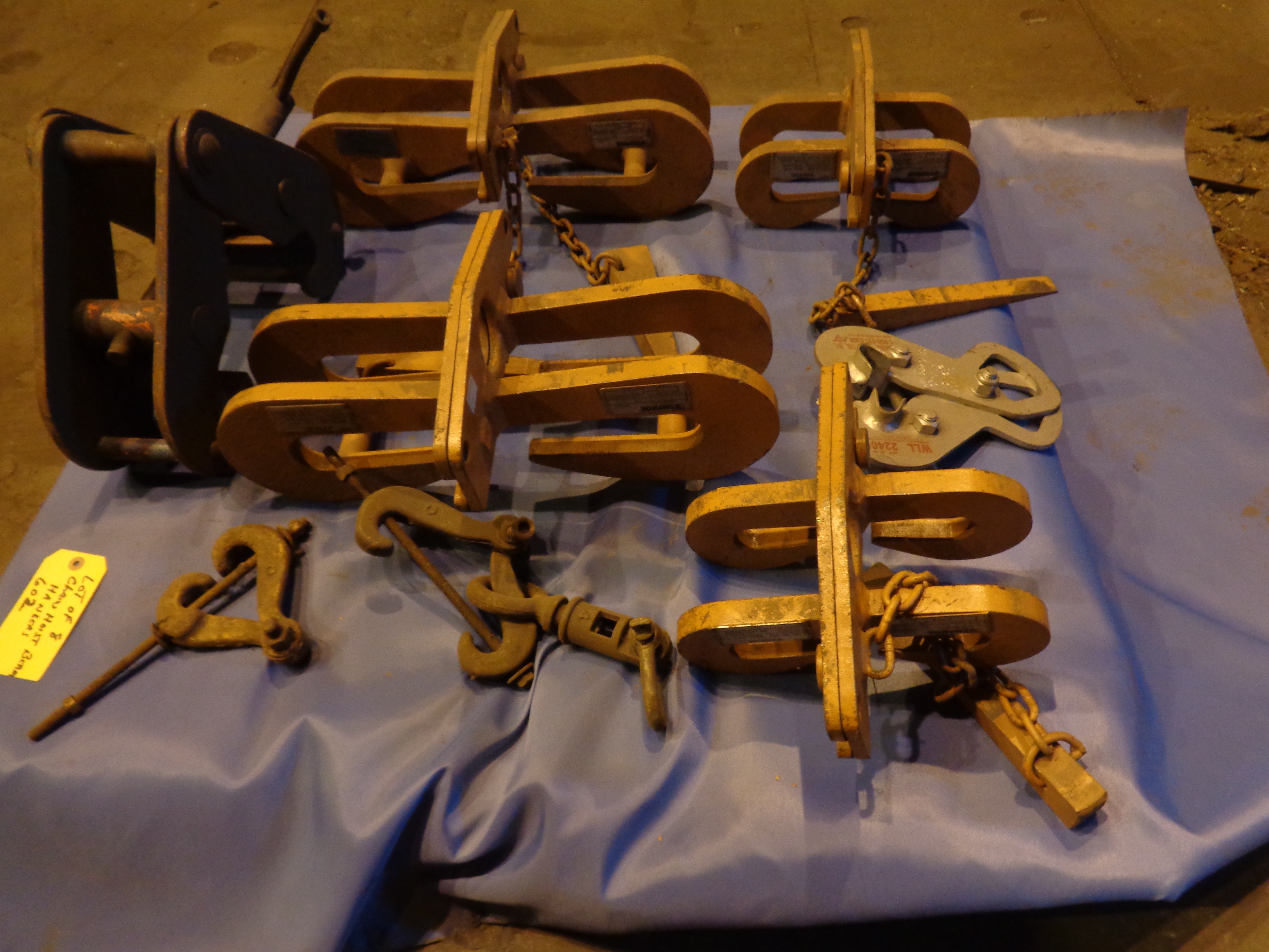 8 chain Hoists beam hangers *** All Items Need to Be Paid by May 16th ...