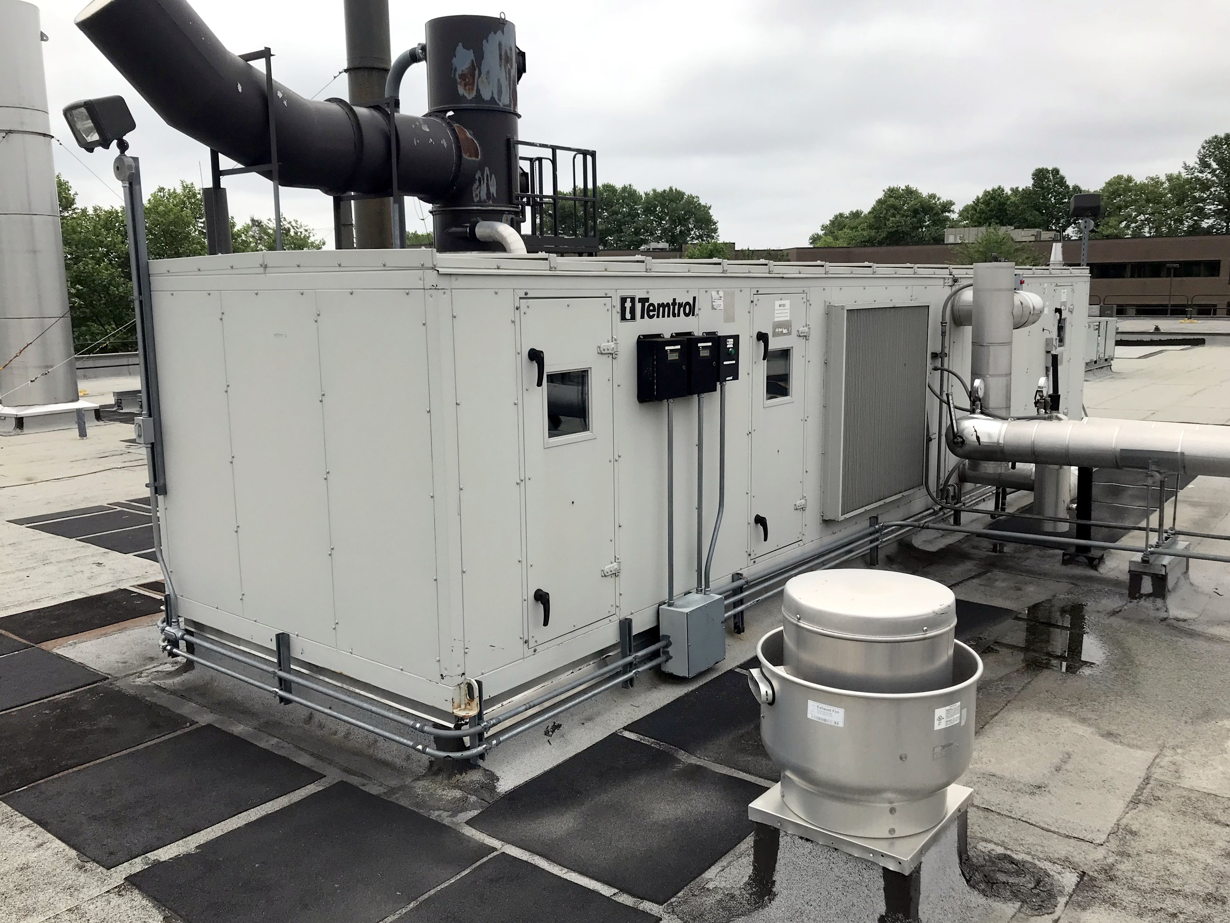 Temtrol Model ITF-RDH21 Central Makeup Air Handling System, 10,500 CFM ...