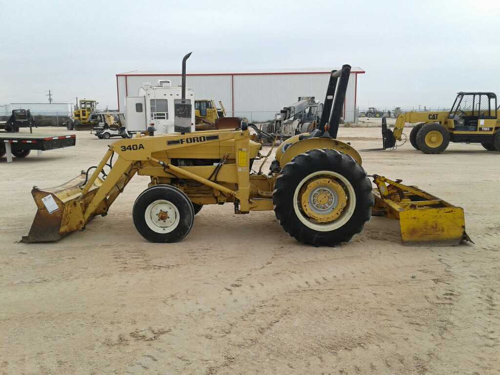 Ford 340A Tractor with front end loader & Servis Equipment LT66 box ...