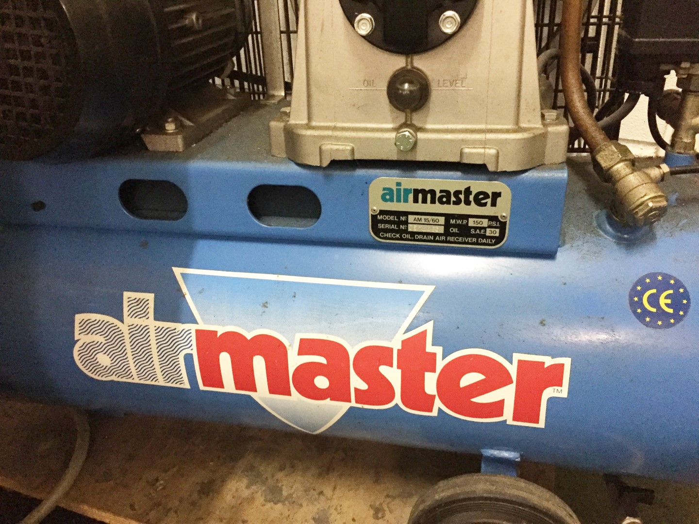 1 x Air Master AM 15/60 Air Compressor - 150 PSI - 240v - CL255 - Ref ...