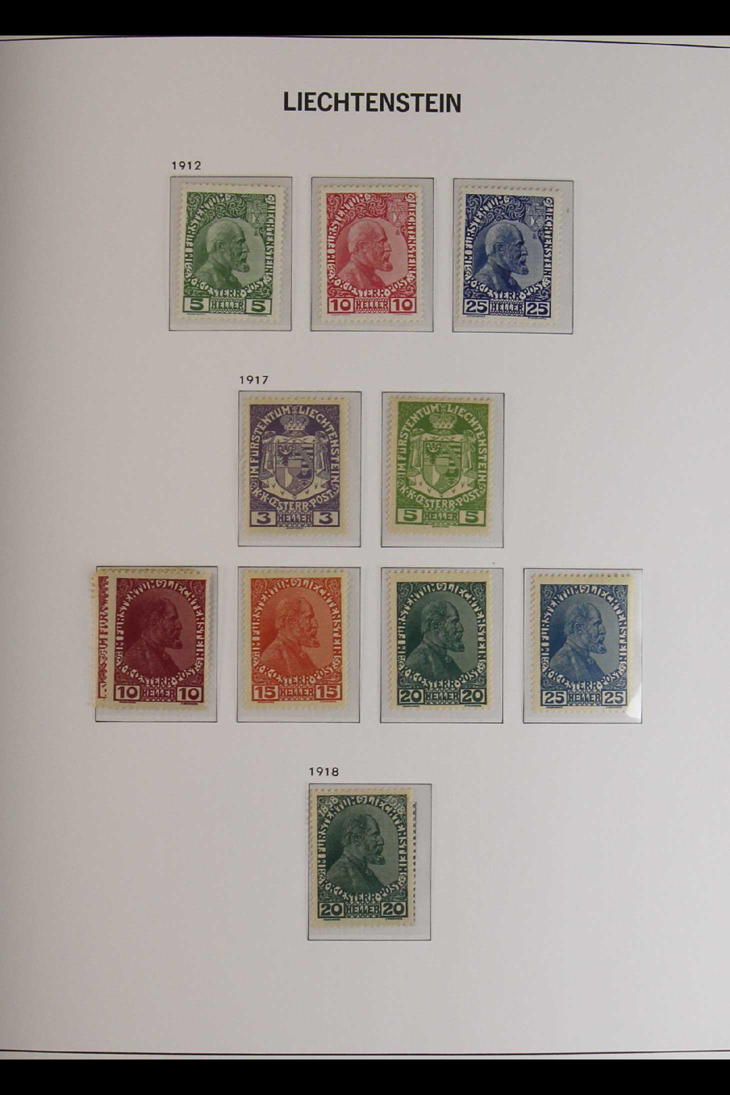 LIECHTENSTEIN 1912 - 2009 COMPRENSIVE COLLECTION IN TWO "DAVO" ALBUMS ...