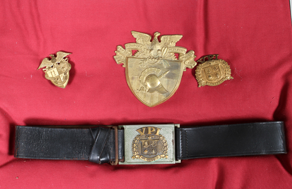 WEST POINT, VPI AND VMI CAP BADGES, BELT BUCKLE AND UNIFORMS, C1940 ...
