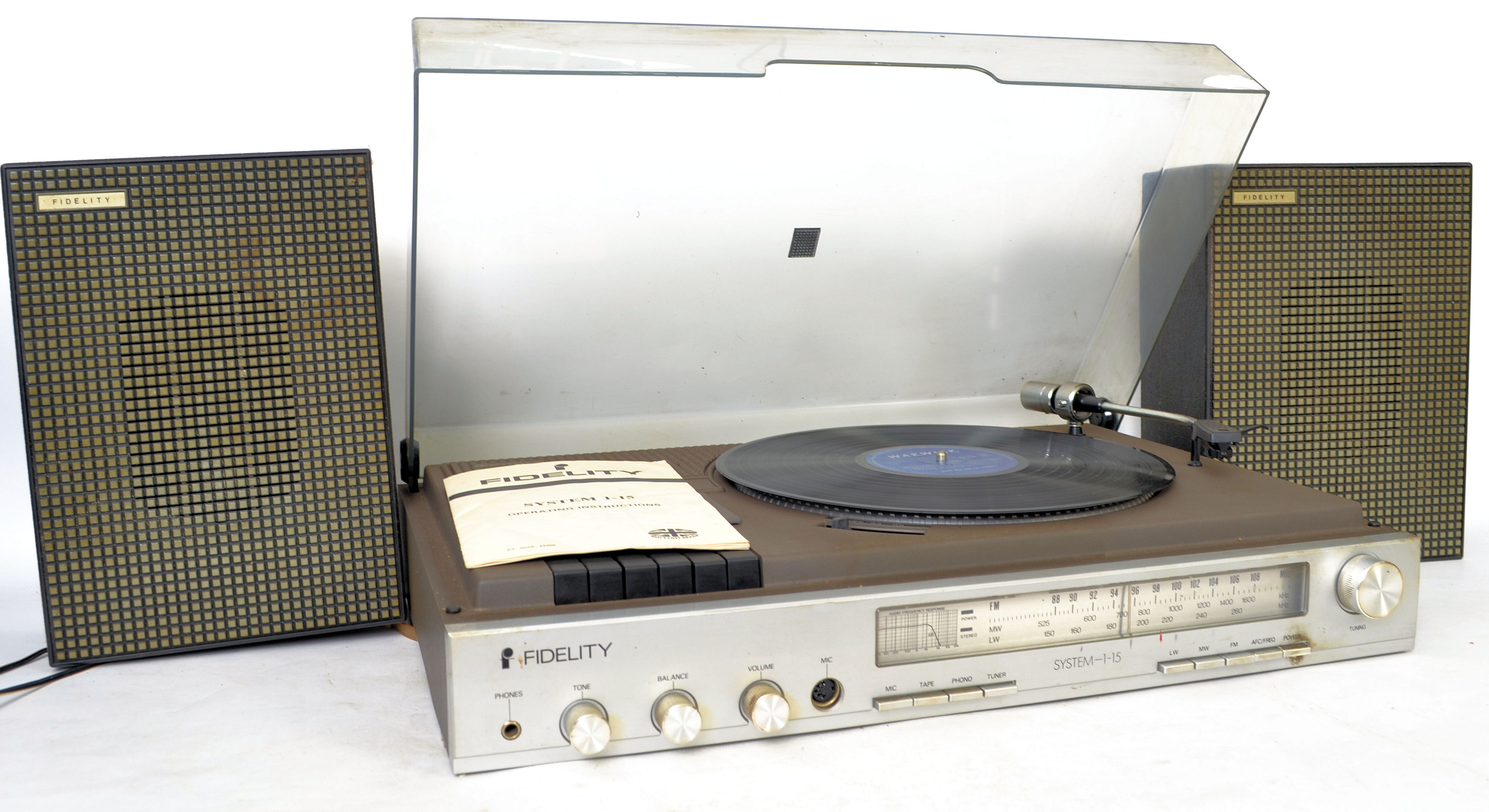 A retro 1970's Hi-Fi system complete with the speakers by Fidelity ...