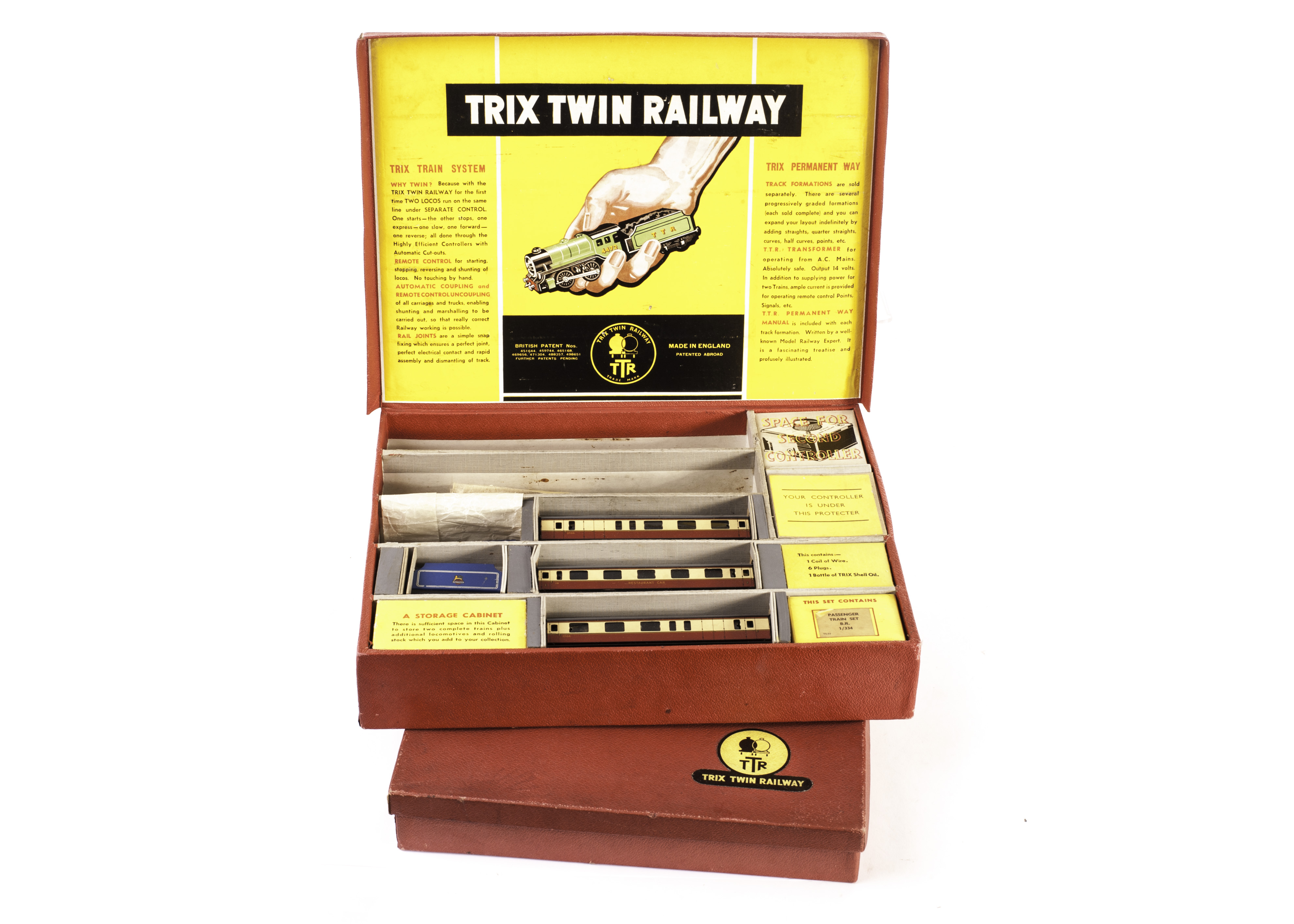Trix Twin Railway sets: No. 1/334 Passenger Train, including green BR 0 ...