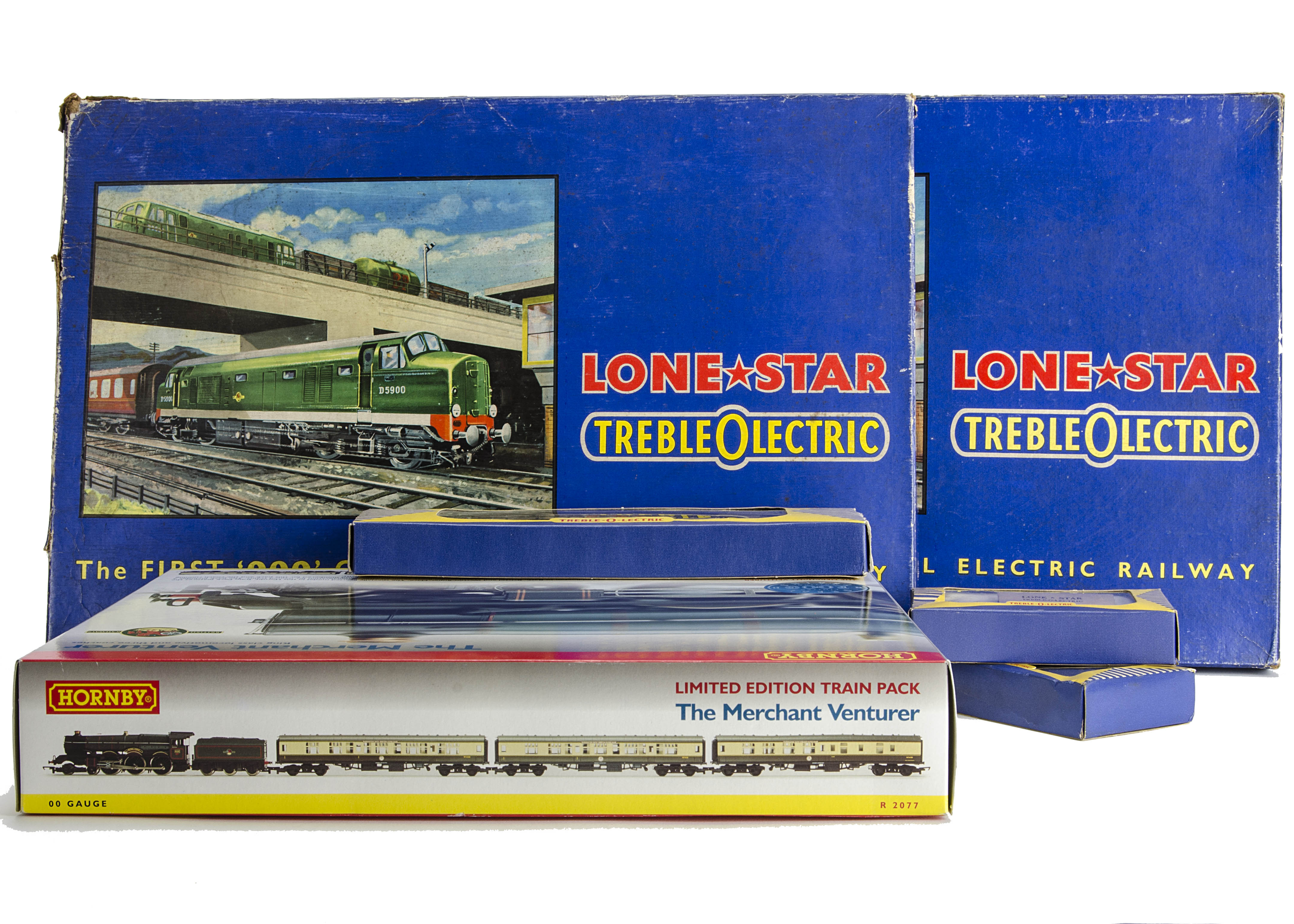A pair of Lone Star 000 N Gauge EL50 Goods Train Sets, both comprising ...