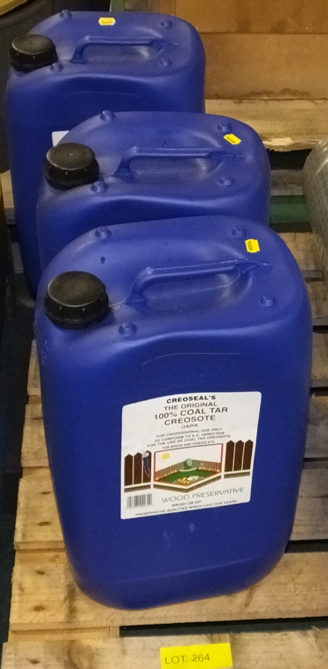 3x 20LTR 100% Coal Tar Creosote - Creoseals - Dark