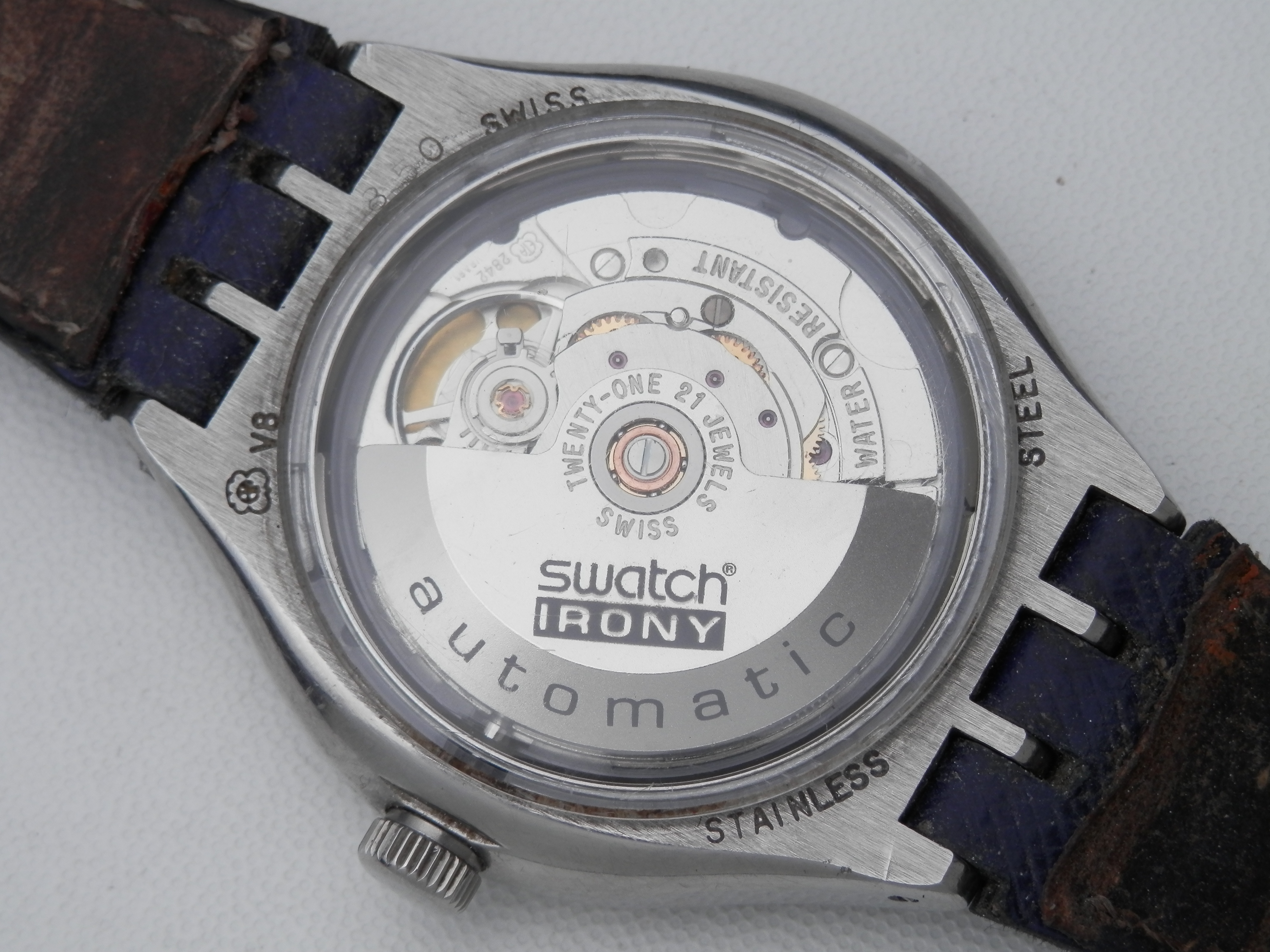 E - RARE EARLY SWISS 1996 SWATCH IRONY "SPINNIN" AUTOMATIC 21 JEWEL ETA ...