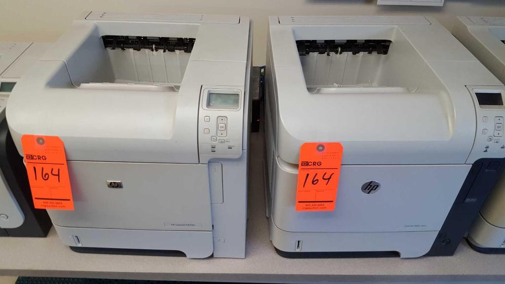 Lot of (5) assorted printers including (1) HP LaserJet Enterprise M 604 ...
