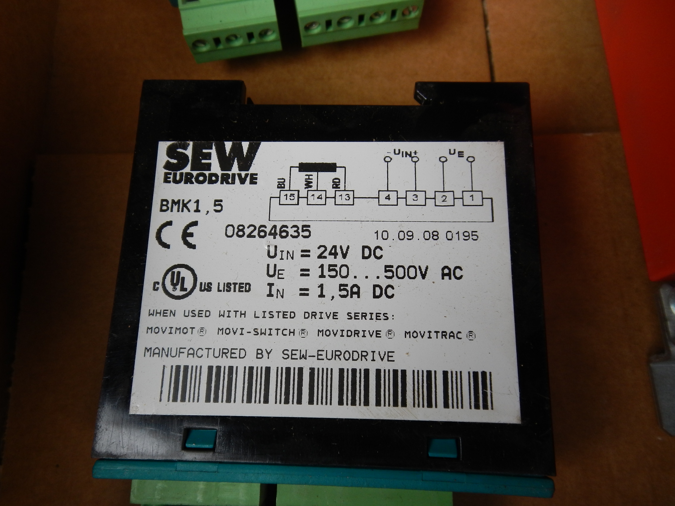 LOT OF SEW EURODRIVE - BMK 1, 5 (2) ; DFP21B/UOH11B (2) DFE33B/UOH11B (1)