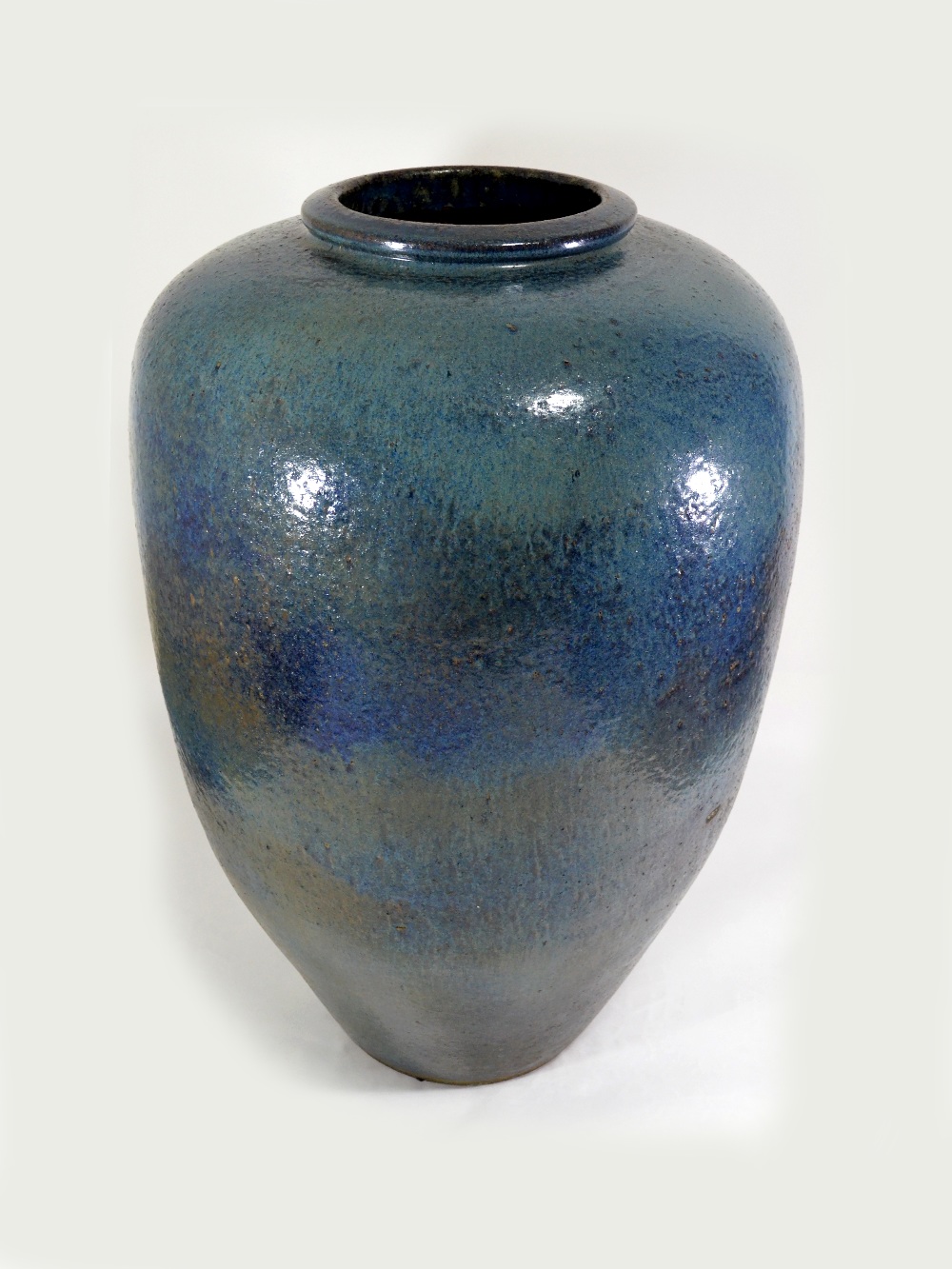 MONICA YOUNG (1929-2004); a monumental stoneware garden pot covered in ...