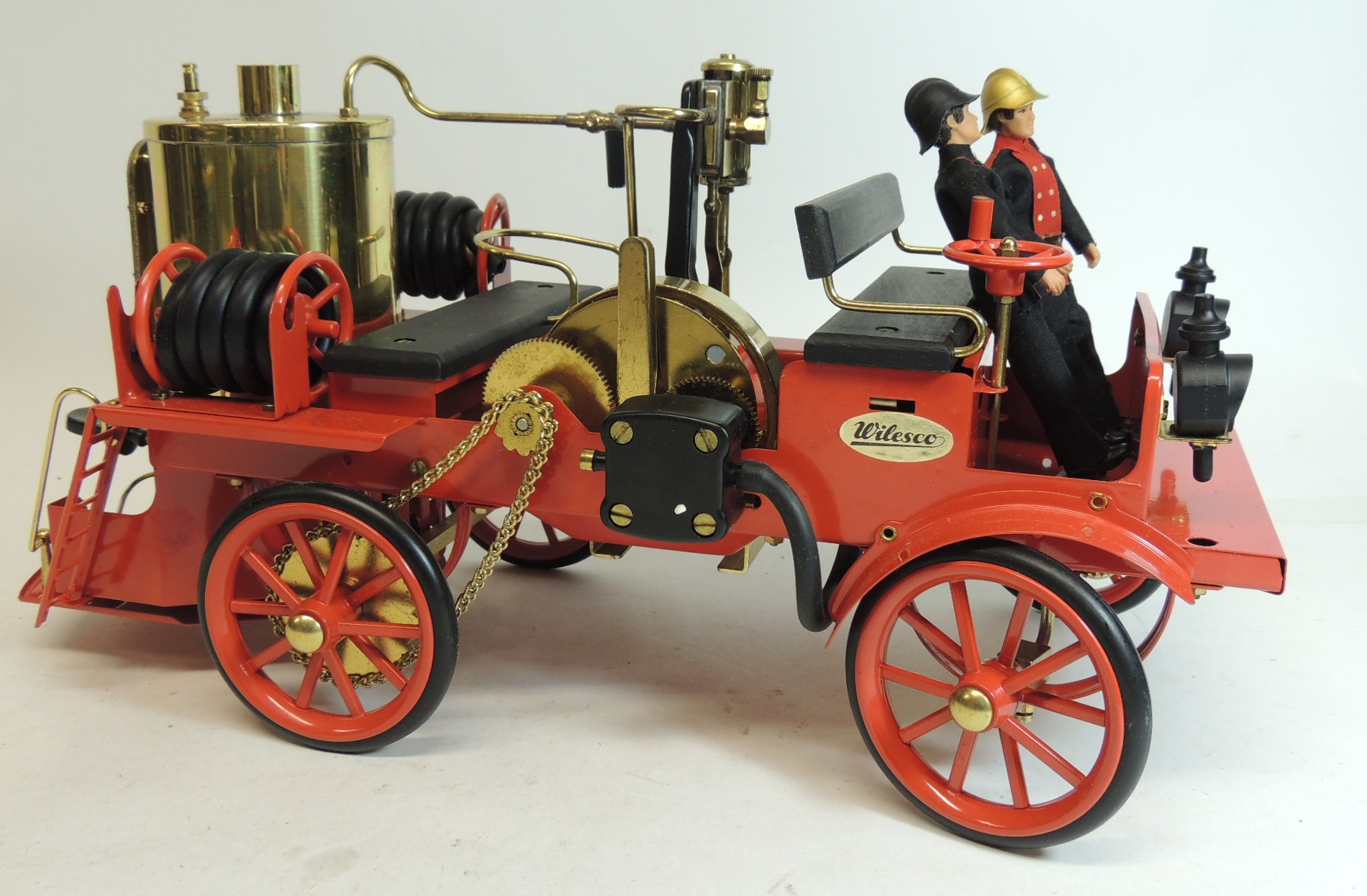 A Wilesco live steam fire engine with accessories and instructions, in ...