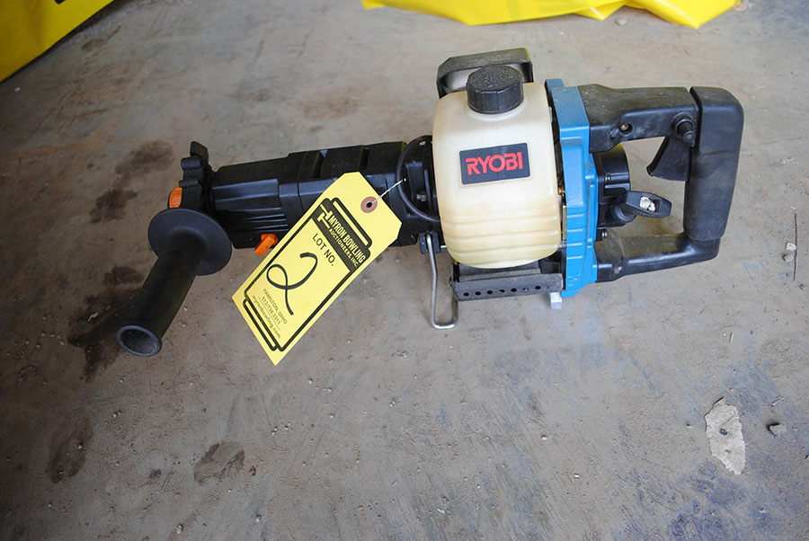 { Group of lots: 1, 2 } RYOBI GAS POWERED HAMMER DRILL; MODEL ER-160