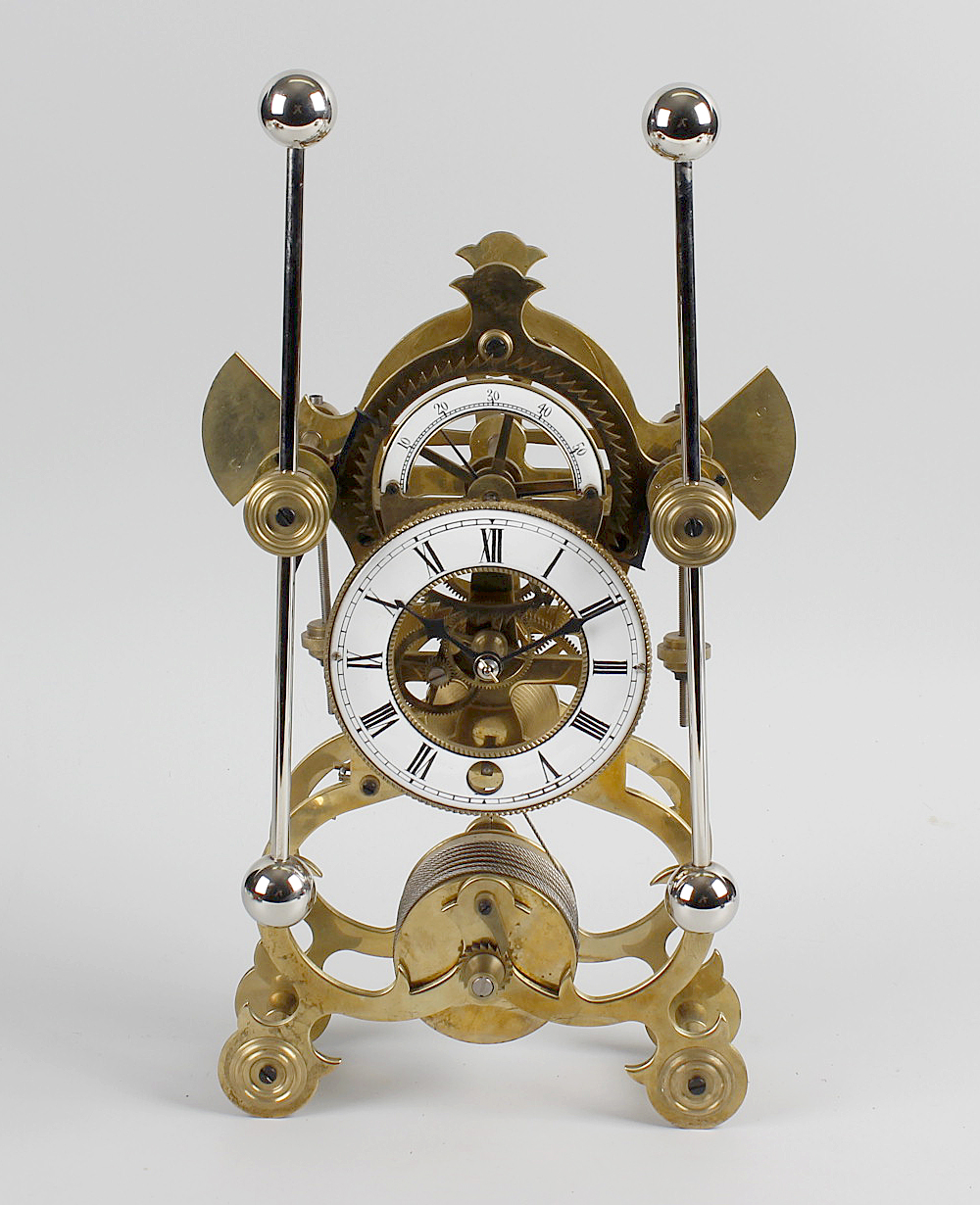 A good quality replica Harrison-type skeleton 'sea' clock.With 4-inch ...