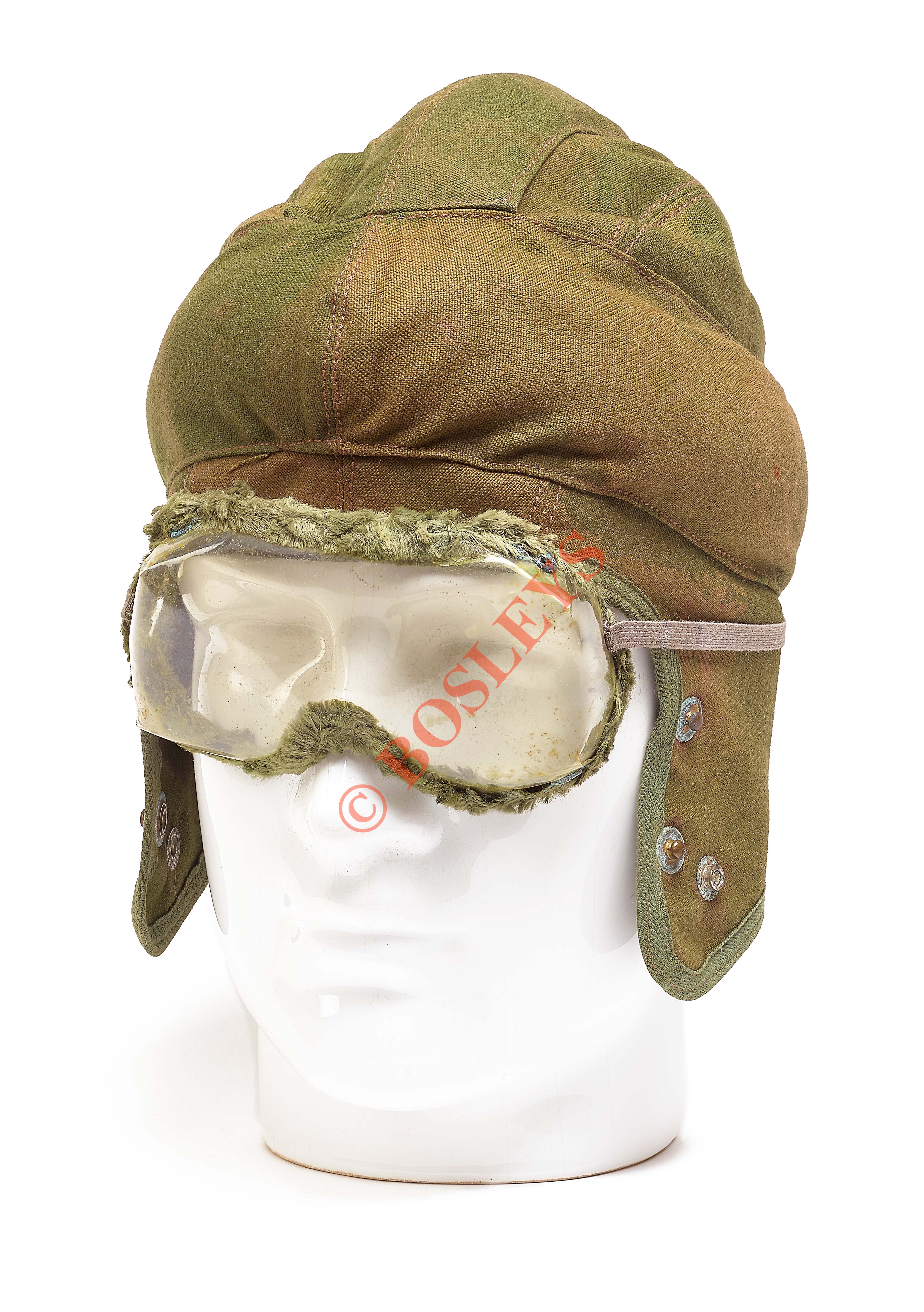 WW2 Special Operations Executive SOE Agent’s Jump Helmet & Goggles. A ...