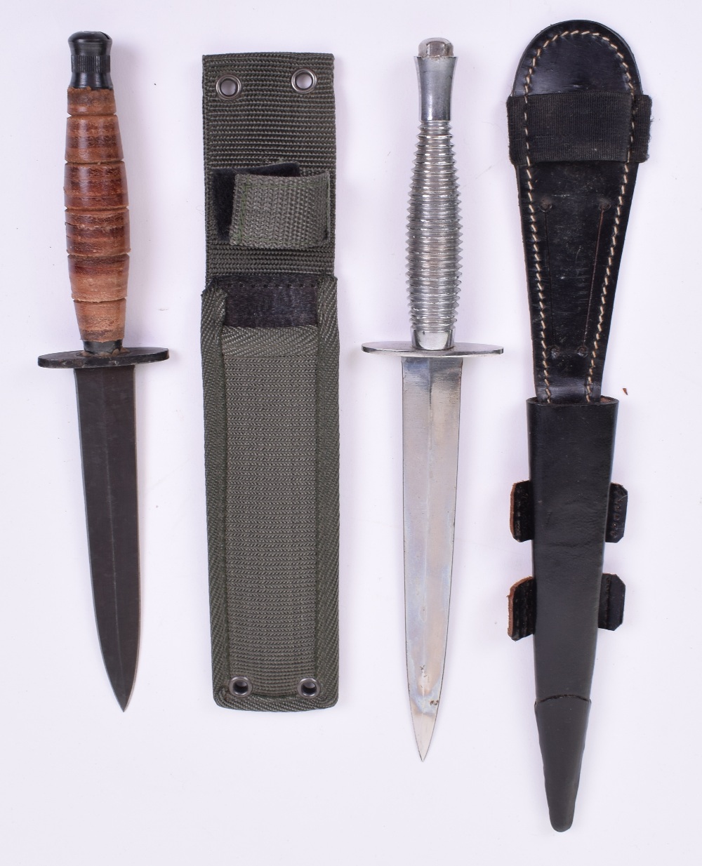 British Military Issue Commando Knife, being a modern example housed in ...