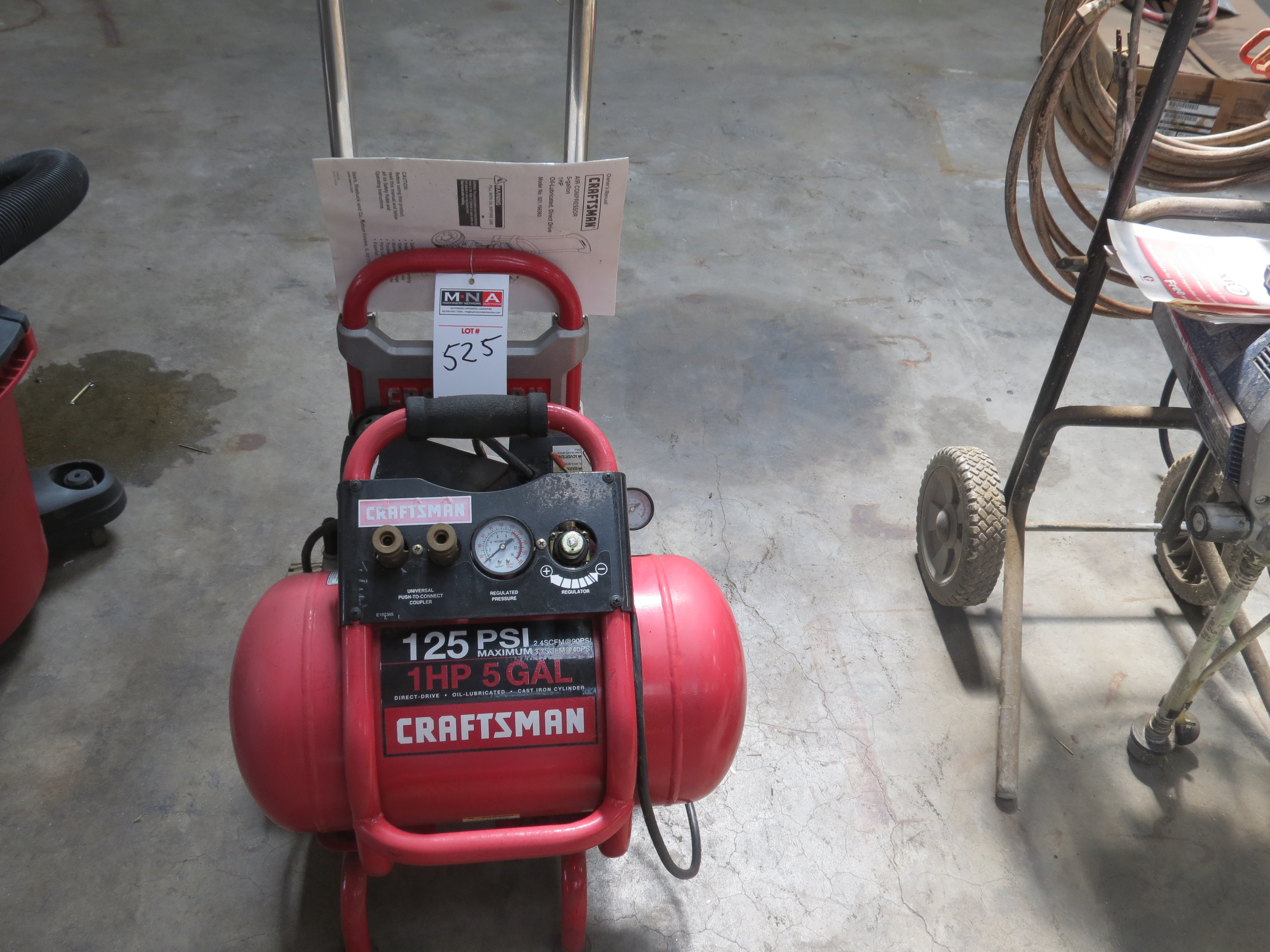 CRAFTSMAN 125 PSI 1 HP 5 GAL. COMPRESSOR
