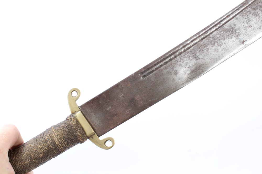 19th century Chinese Executioners' Dao sword with rope bound hilt ...