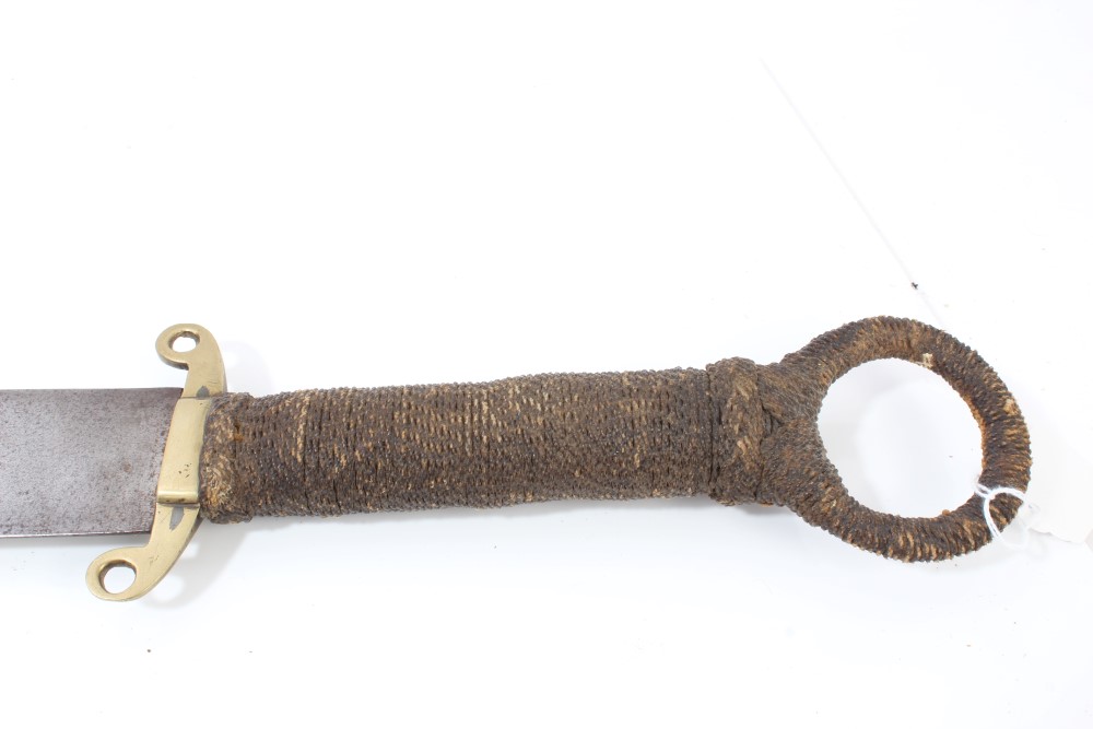 19th century Chinese Executioners' Dao sword with rope bound hilt ...