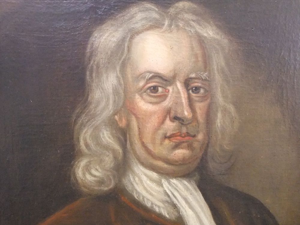 A 19th century oil painting on canvas, half length portrait of Sir ...