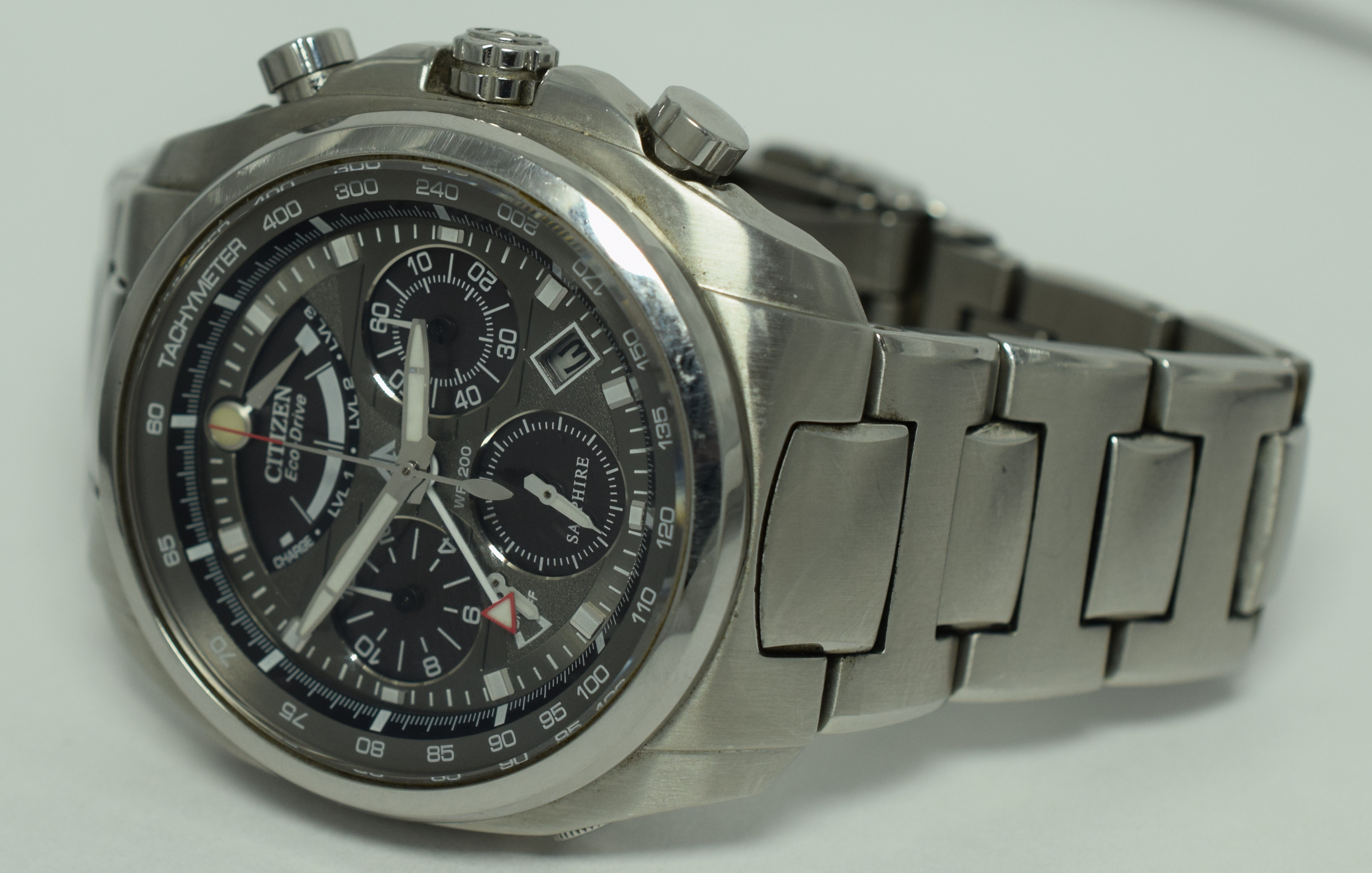 Citizen Sapphire Men's Calibre 2100 Alarm Chronograph Eco-Drive Watch ...