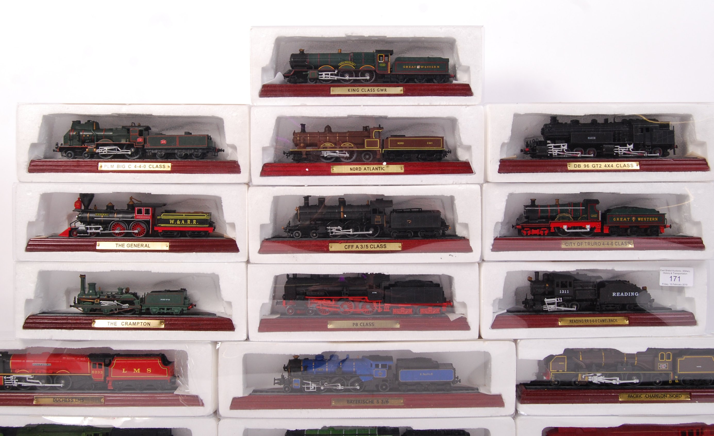 A collection of 16x Atlas Edition collector train locomotive models to ...