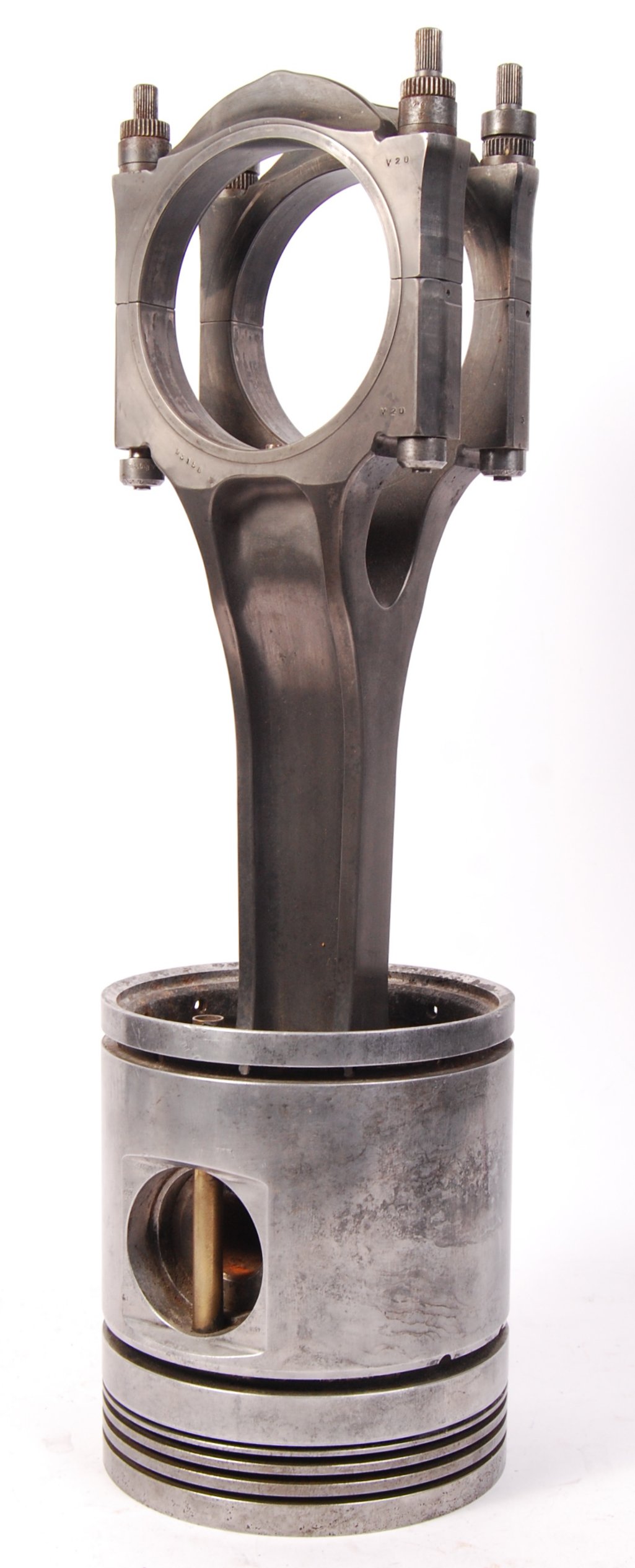 A large steel Piston and Conrad / connecting arm of large form most ...