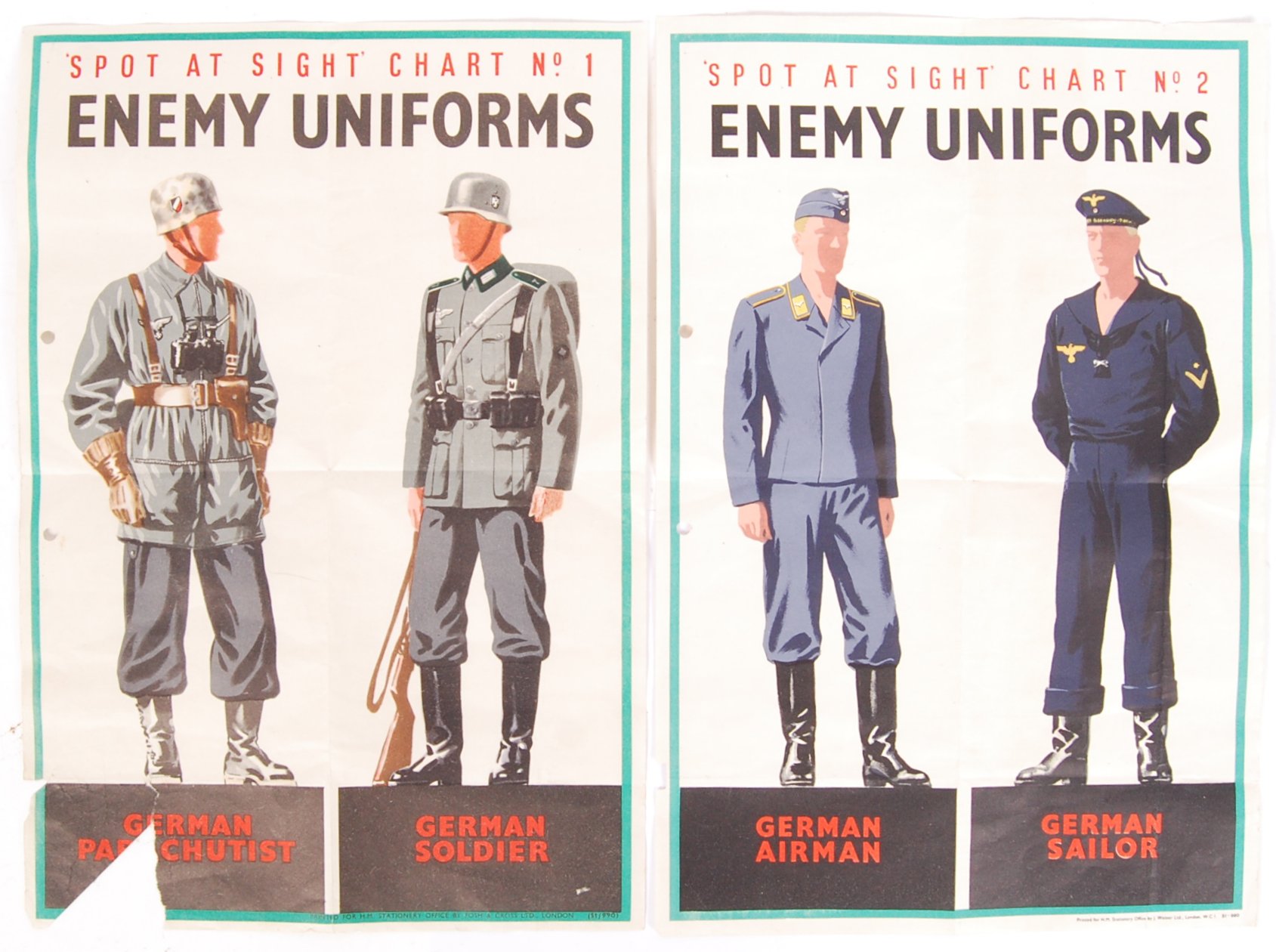 Two original WWII Second World War British Government issued Home Guard ...