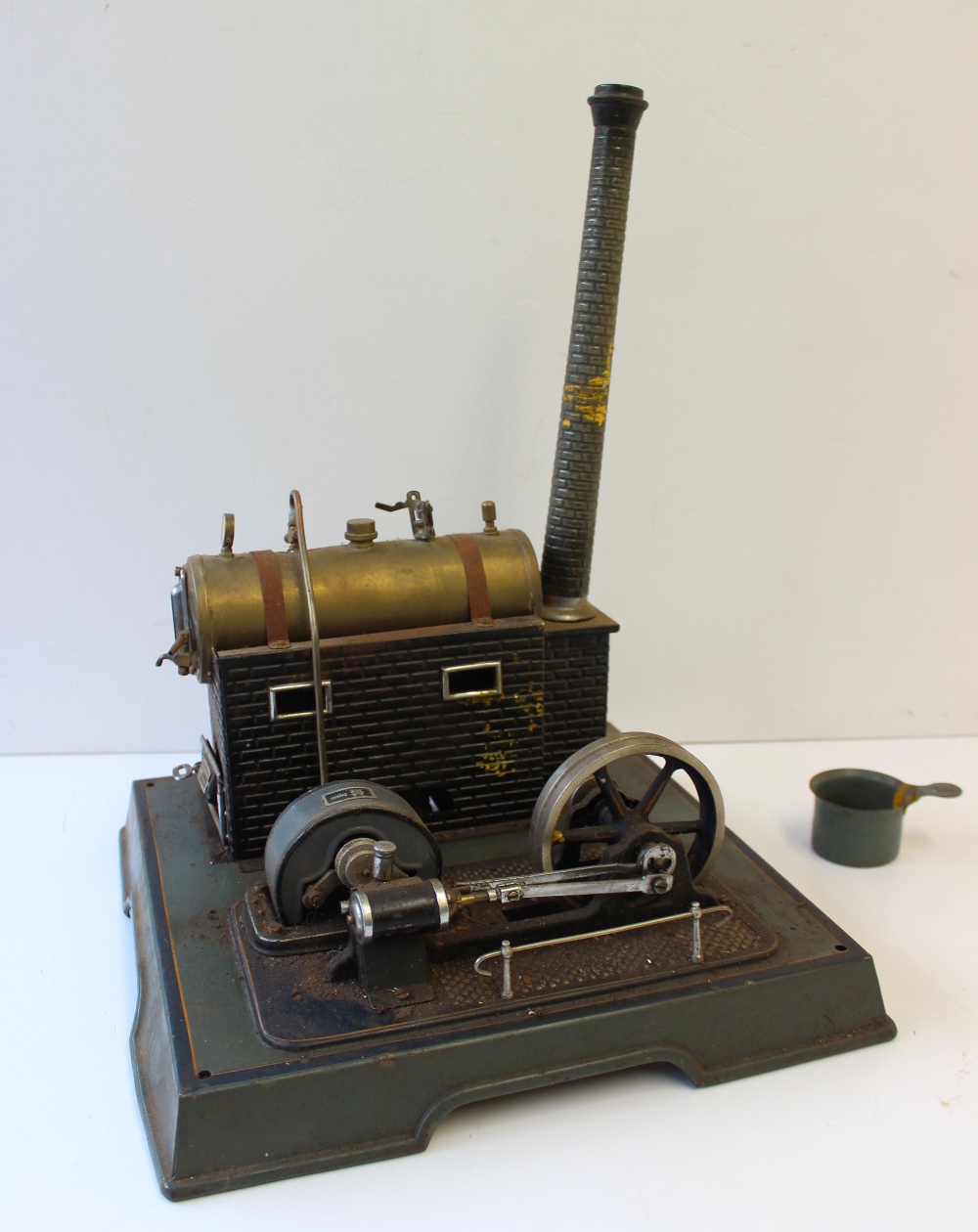 A Marklin Live Steam Stationary Engine consisting of horizontal brass ...
