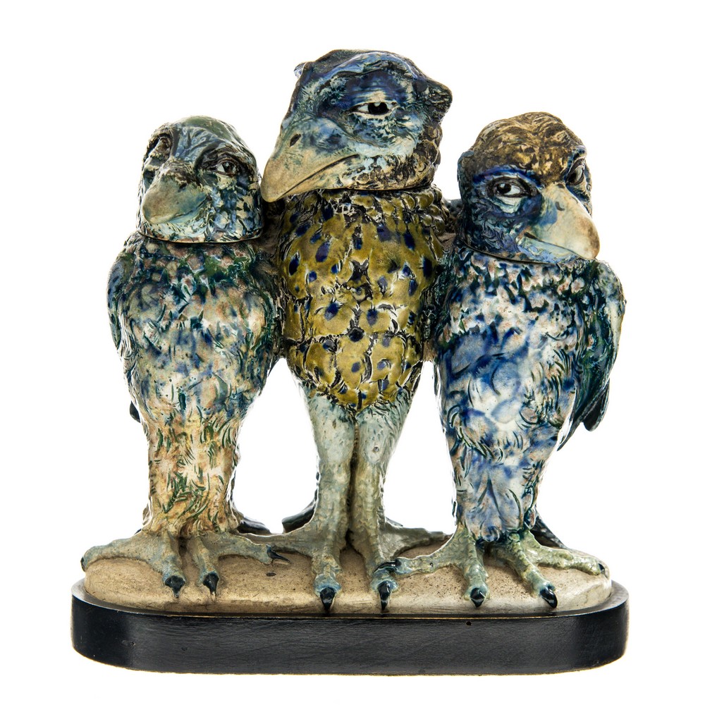 Robert Wallace Martin, Martin Brothers, a Martinware triple "Wally Bird ...