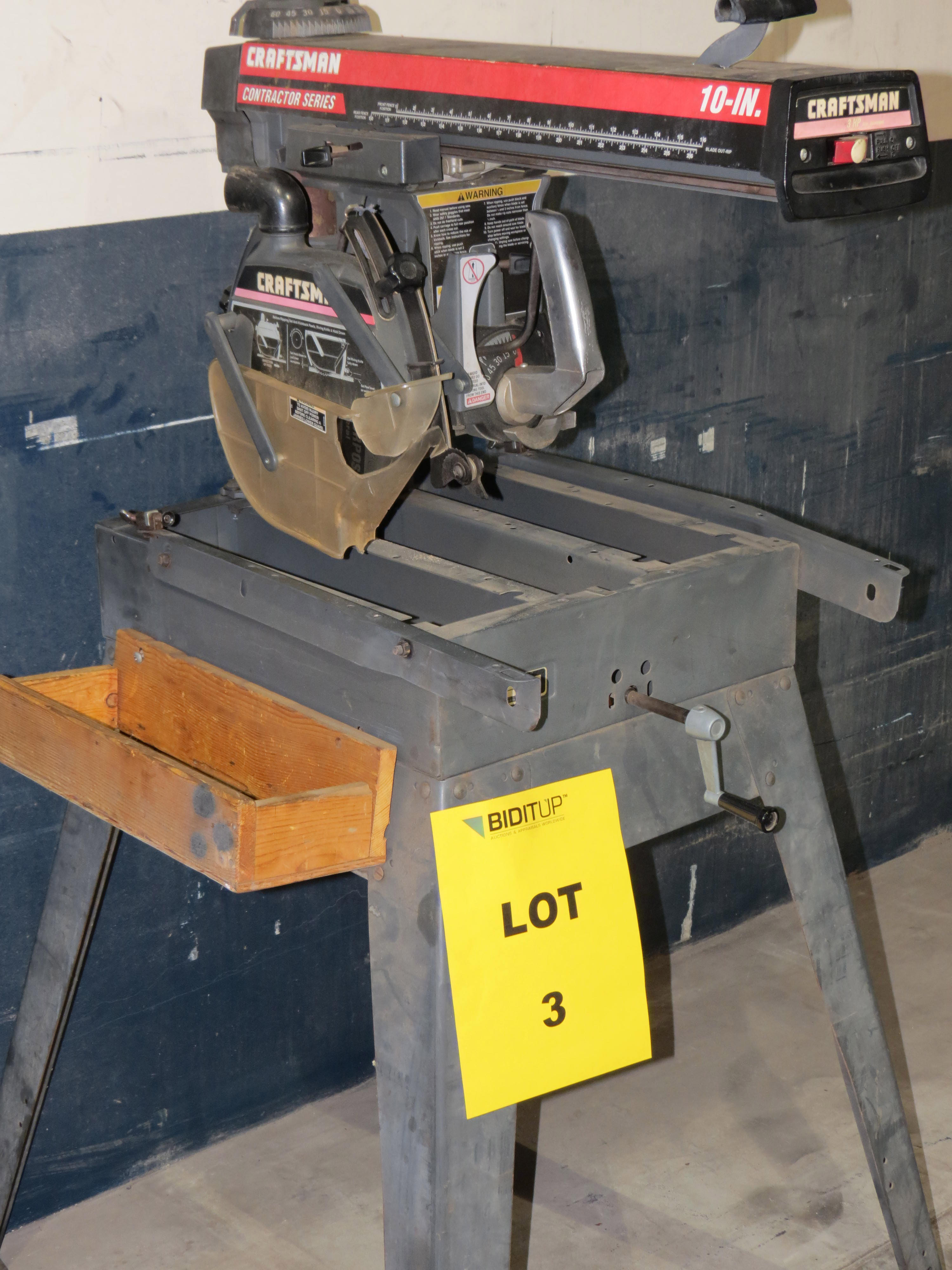 CRAFTSMAN CONTRACTOR SERIES 10'' cutoff saw.