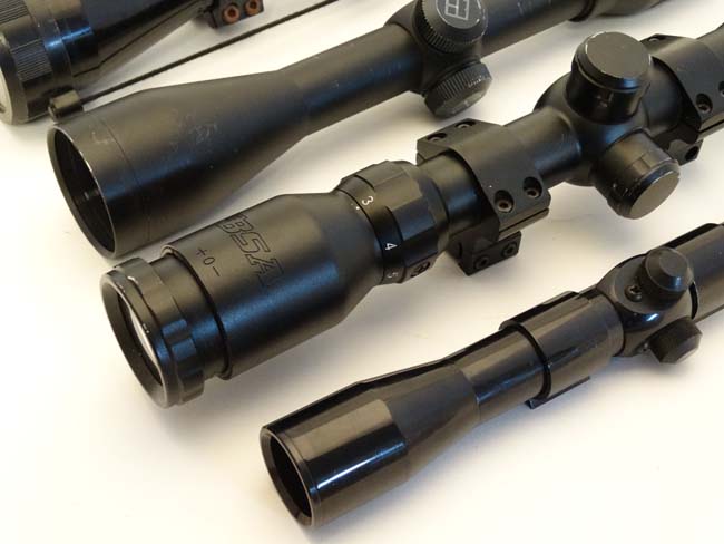 Telescopic Sights : A collection of four air rifle scopes by Parker ...