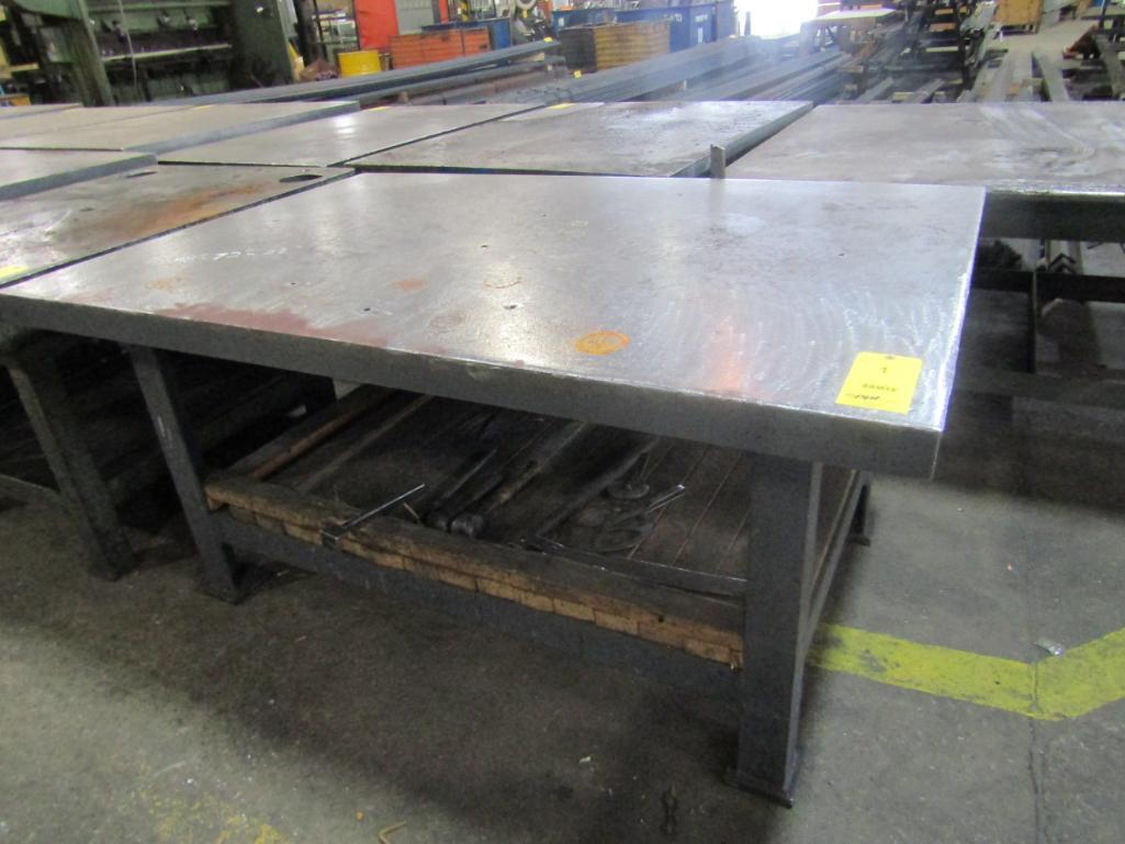 48 in. x 72 in. x 2-3/4 in. Heavy Duty Steel Fabrication Table