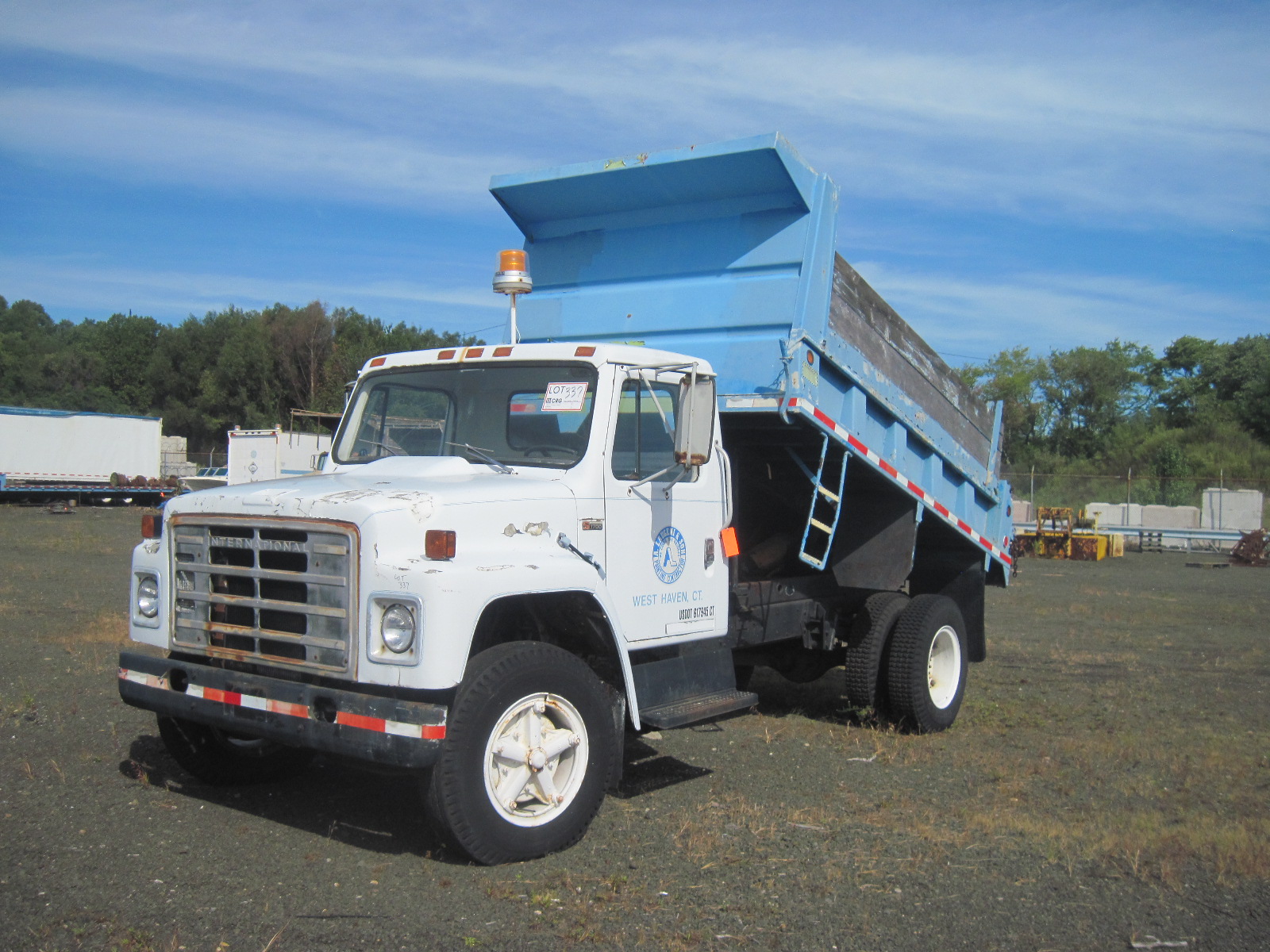 1982 International S-1724 dump truck, VIN #1HTAA17B3CHB18103, Plate # ...