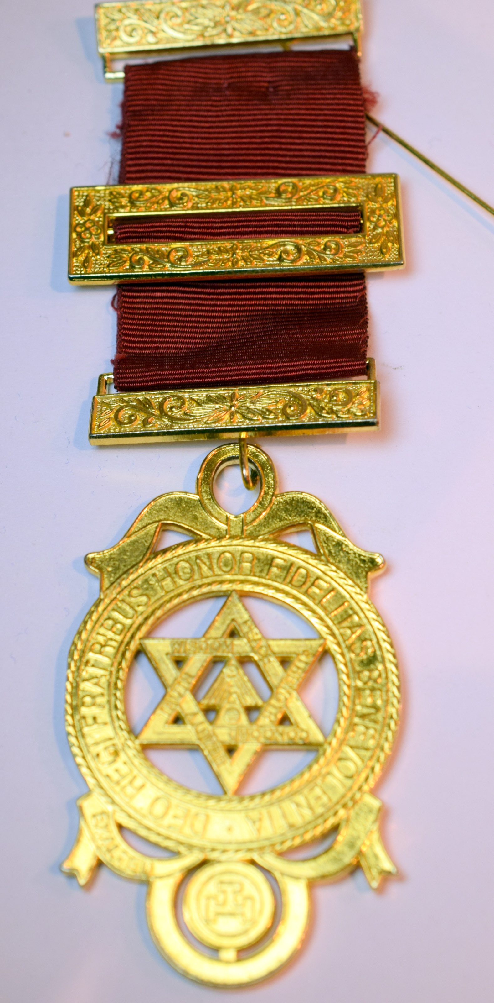 Large Masonic Royal Arch Chapter Jewel Complete With Red Ribbon Large ...