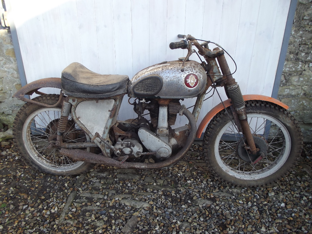 A 1951 BSA B33 twin shock scrambler restoration project, engine number ...