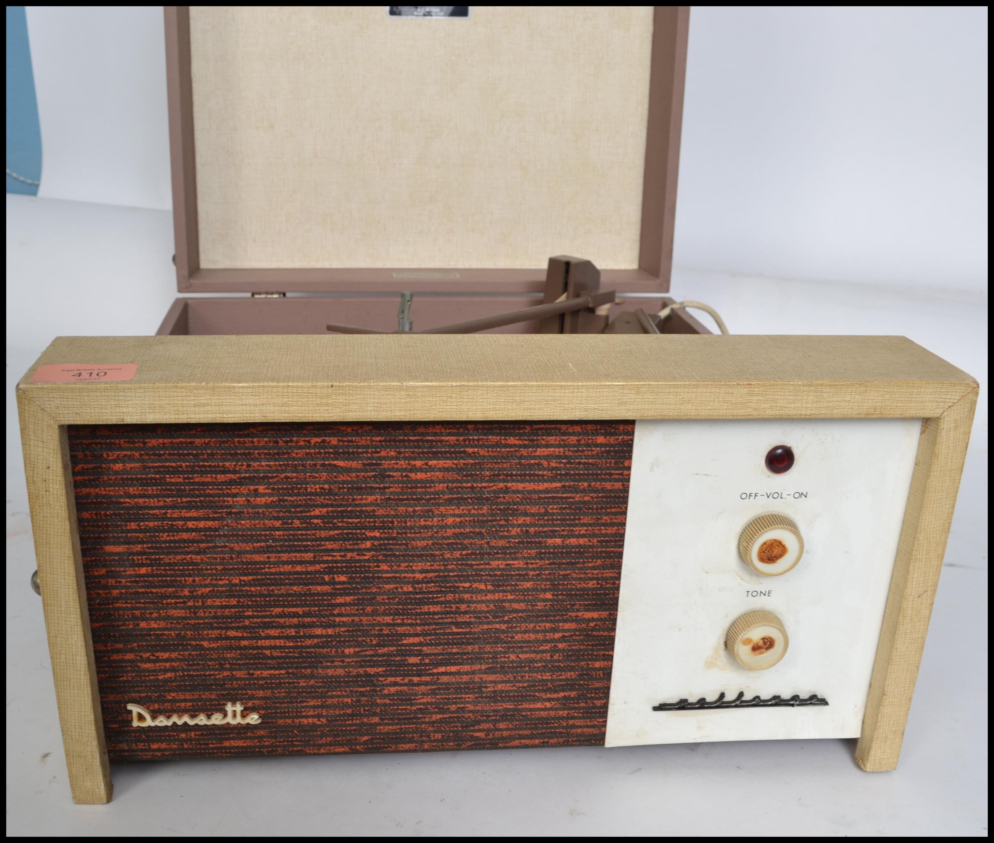 A vintage mid 20th century Dansette Challenge 106 vinyl record player ...