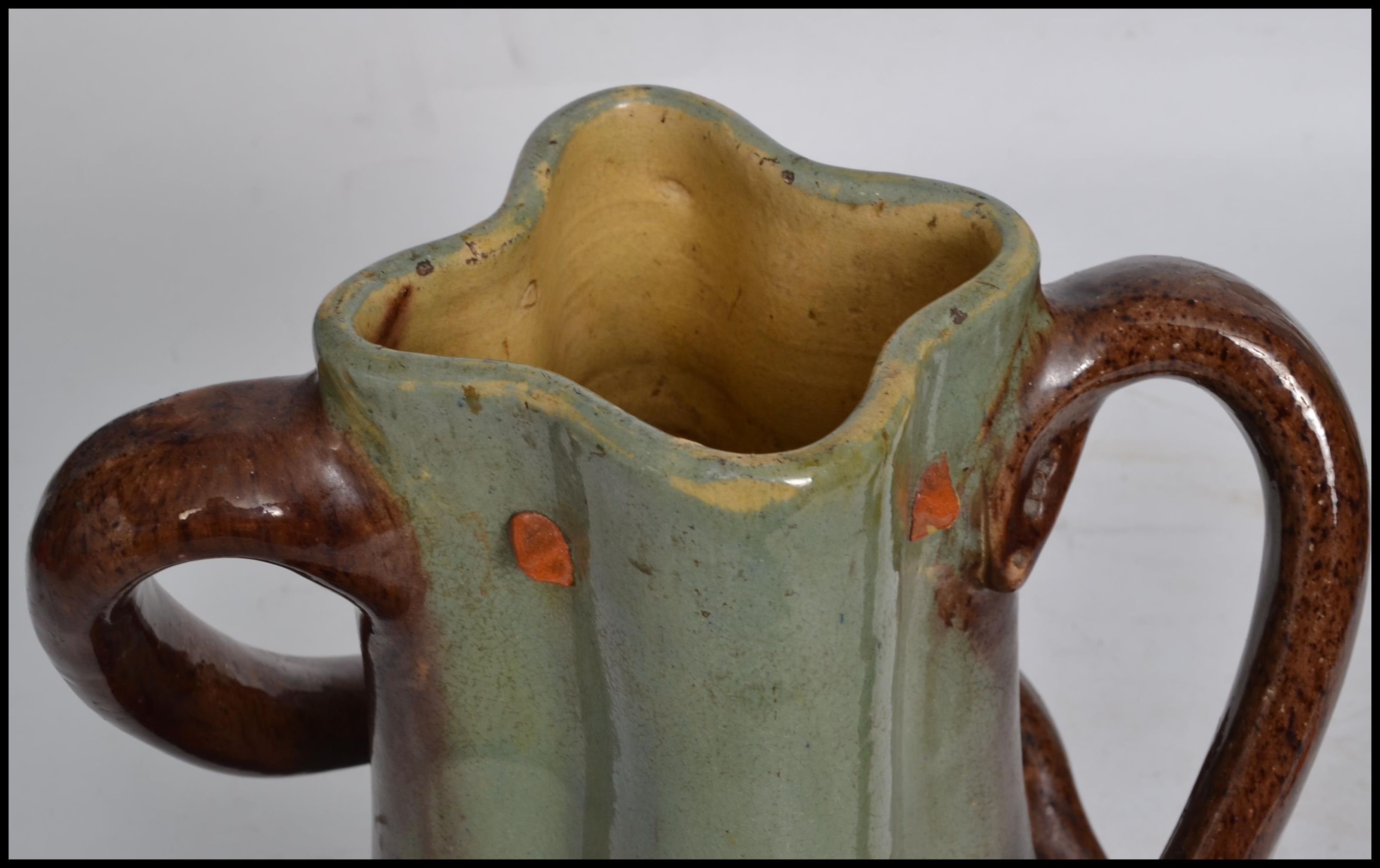 An early 20th century Charles Brannam type North Devon twin handled ...