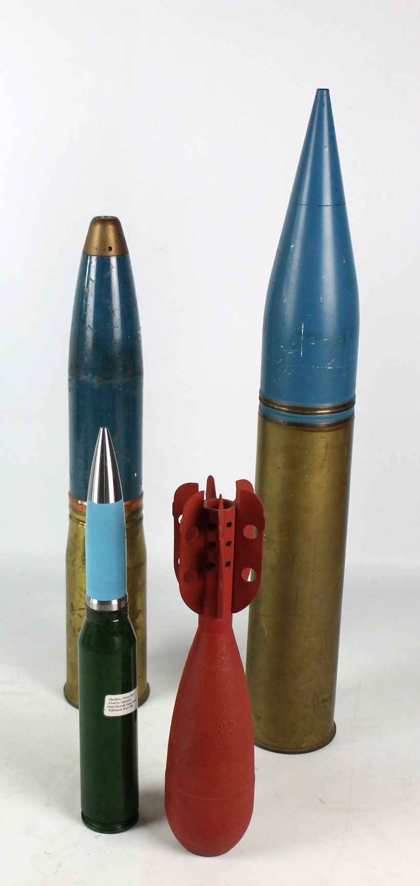 A Oerlikon 35mm shell fired in captured anti-aircraft guns from the ...